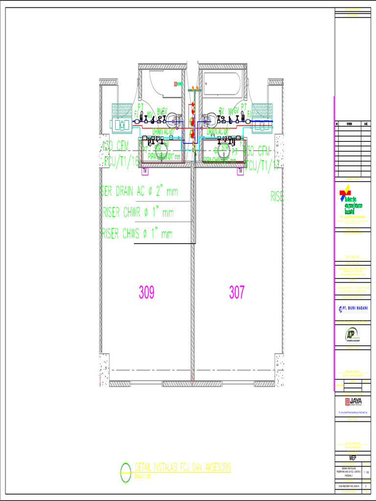 Denah Instalasi MEP Lantai 3 Hotel | PDF