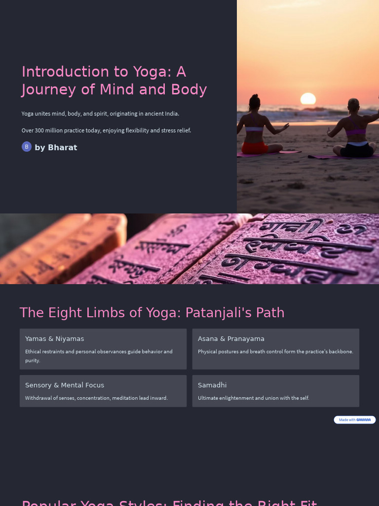 Introduction-to-Yoga-A-Journey-of-Mind-and-Body 2 | PDF | Asana | Yoga
