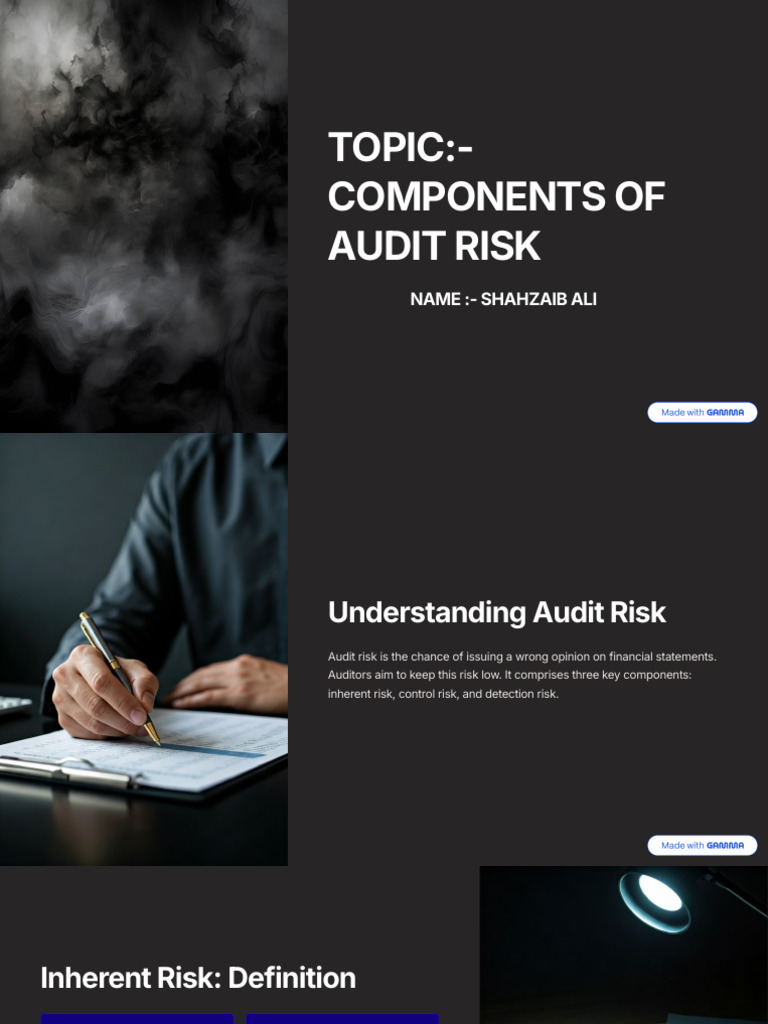 Components of Audit Risk Explained | PDF | Audit | Risk