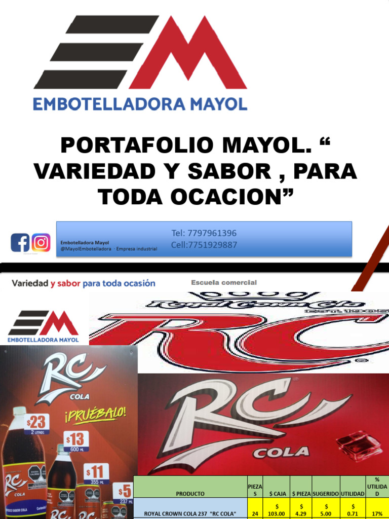 Portafolio de Productos Embotelladora Mayol | PDF | Bebida | Bebidas ...