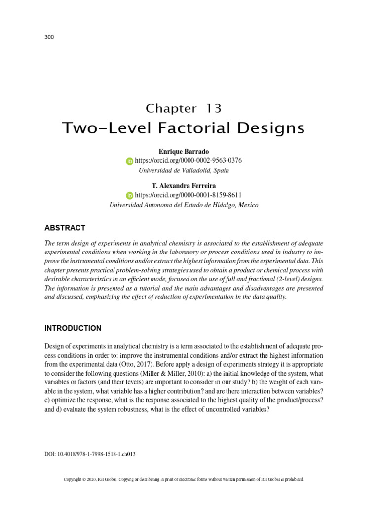 Two Level Factorial Designs | PDF | Experiment | Variance
