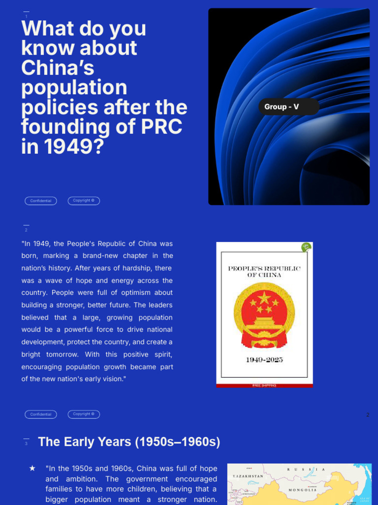 What Do You Know About China's Population Policies After The Founding ...