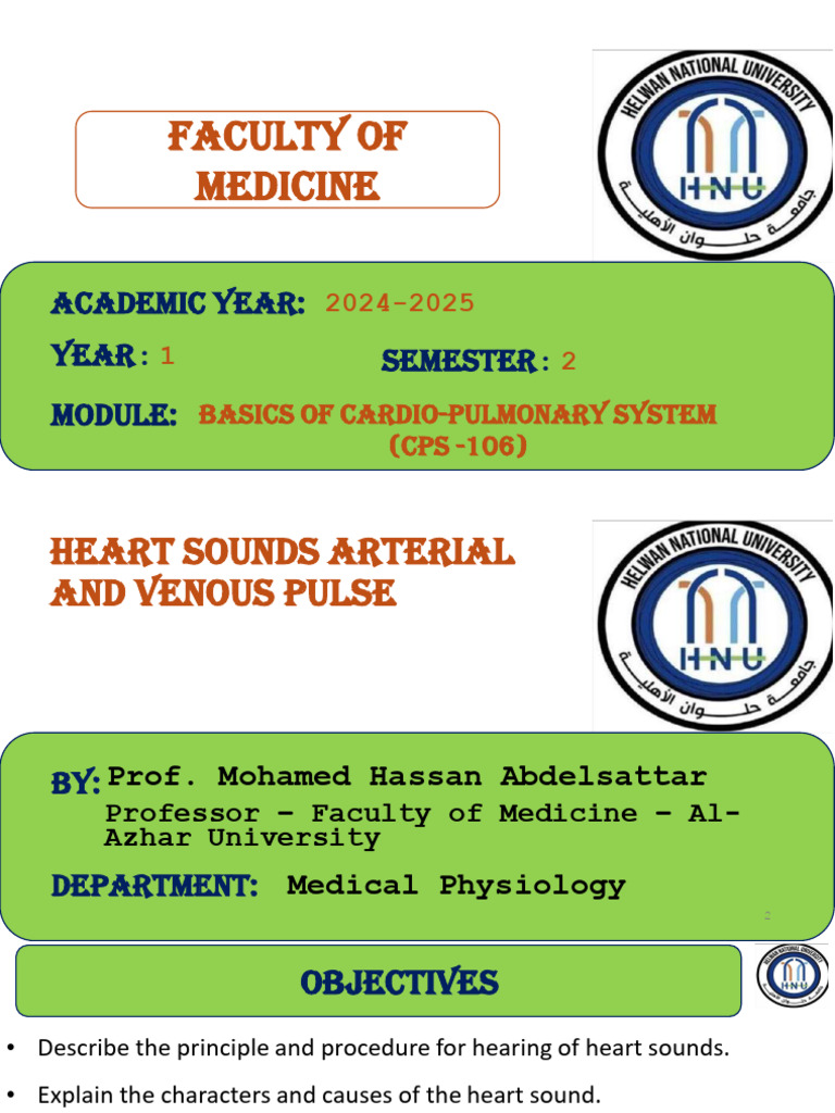 Pra 2 - HT Sounds Arterial & Venous Pulse | PDF | Pulse | Atrium (Heart)