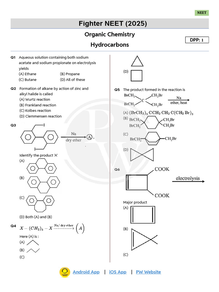 67af1f998d8c41fe0f0e648a - ## - Hydrocarbon DPP 01 - 250429 - 101708 | PDF | Atoms | Chemical ...