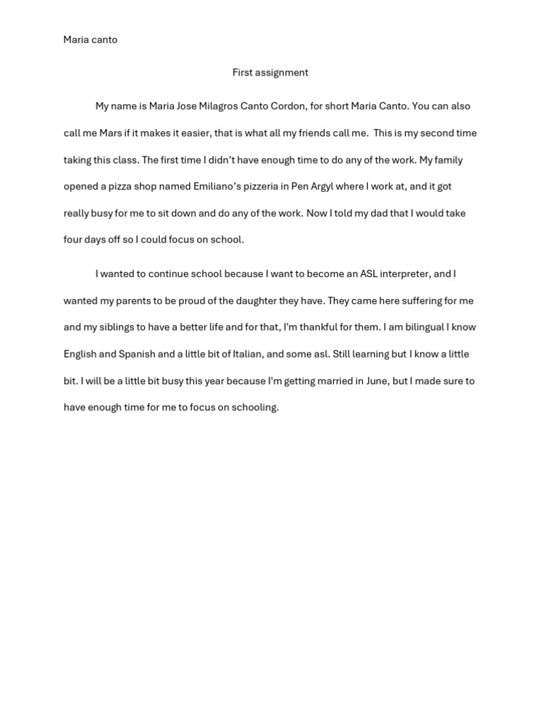 First Assignment | PDF