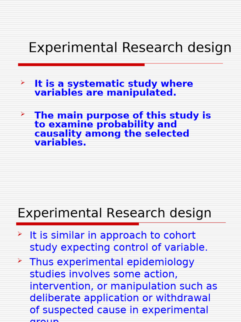 Experimental Research Design | PDF