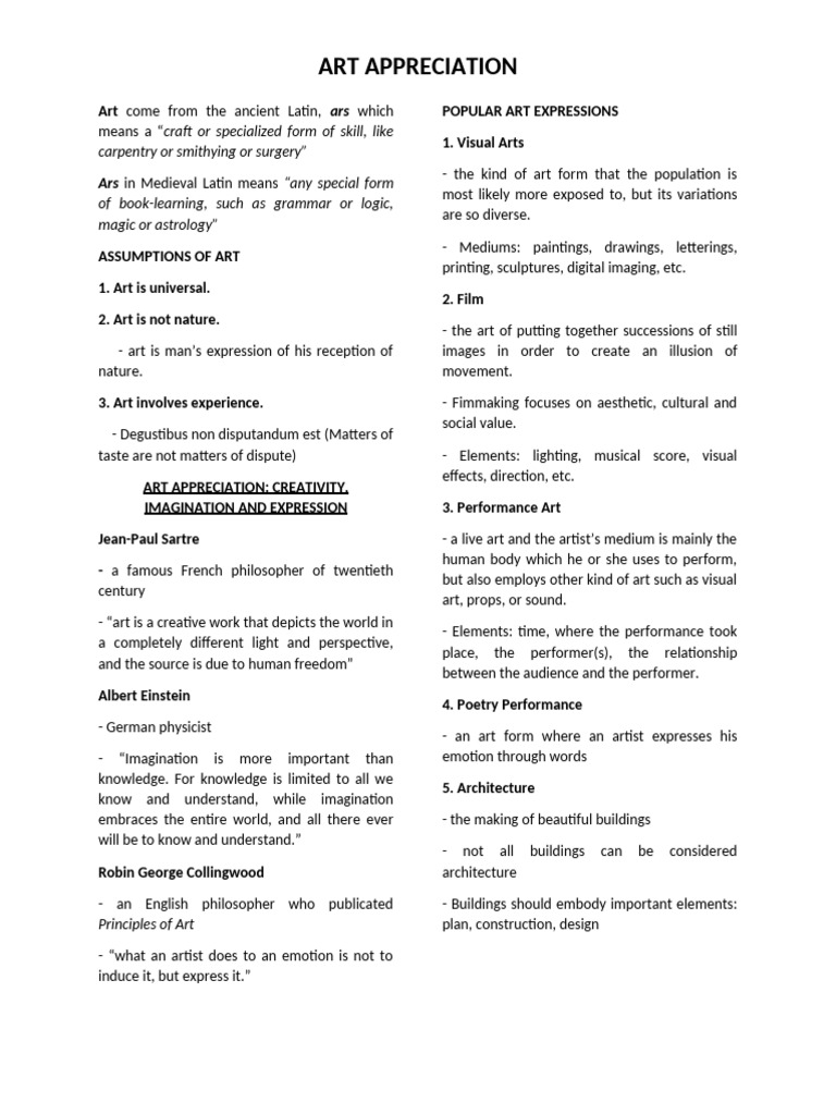 Art Appreciation Reviewer | PDF | Ancient Egypt | Tempo