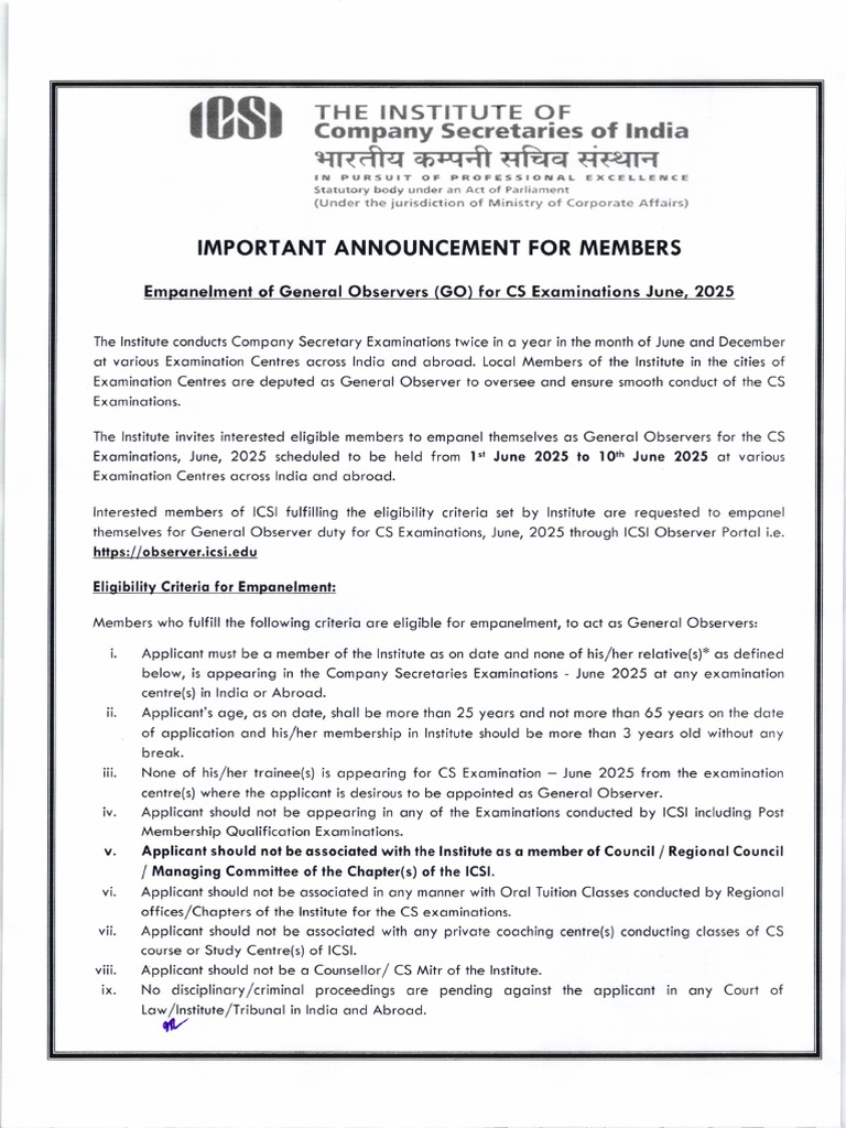 GO Announcement 01042025 | PDF