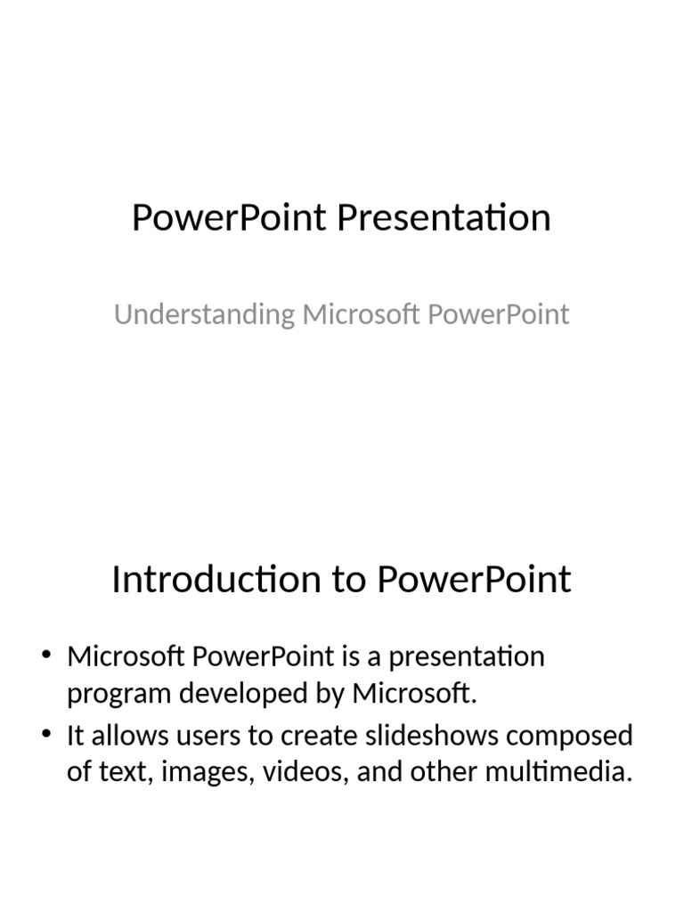 PowerPoint Topic Presentation | PDF