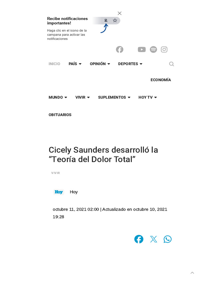 Cicely Saunders Desarrolló La "Teoría Del Dolor Total" | PDF | Cuidados ...