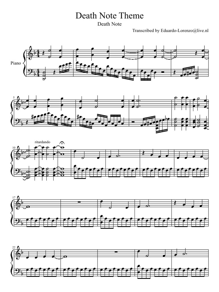Death Note Theme | PDF