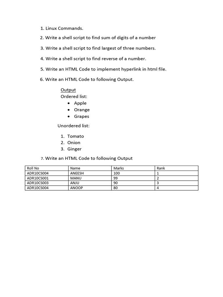 IT Workshop LAB | PDF