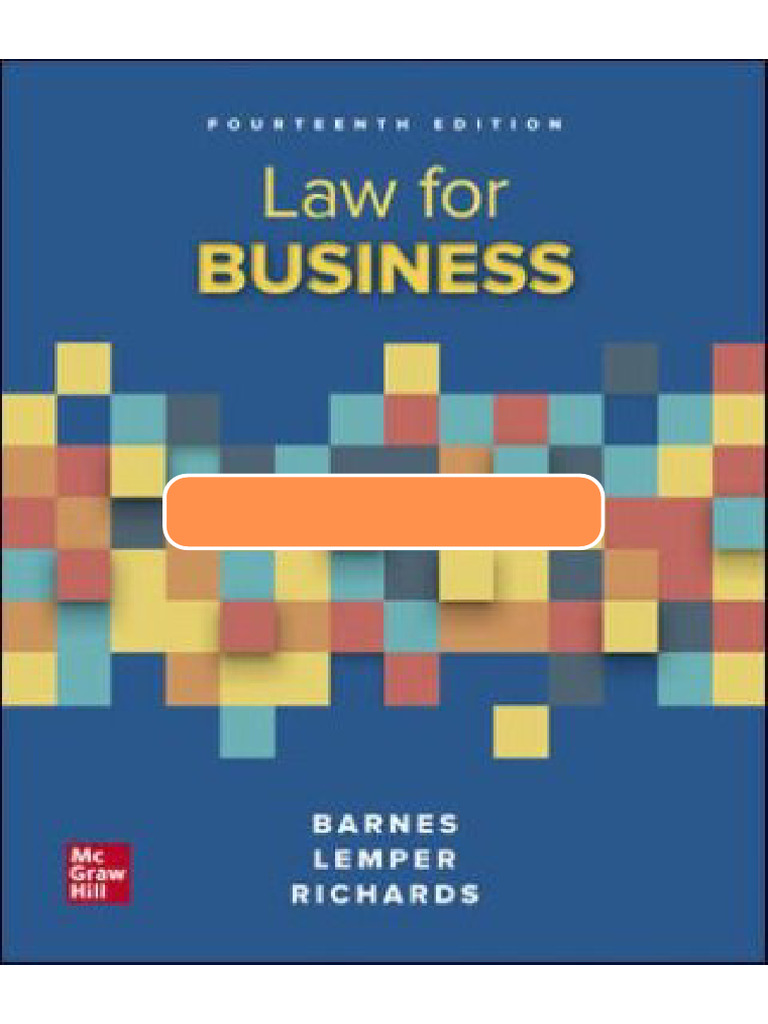 Testbank For Law For Business 14th Edition Barnes | PDF | Legal ...