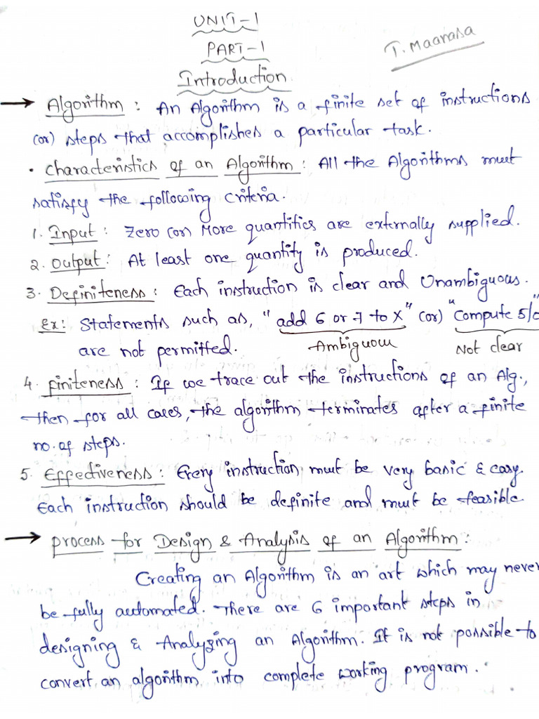 Daa Unit - 1 & 2 | PDF