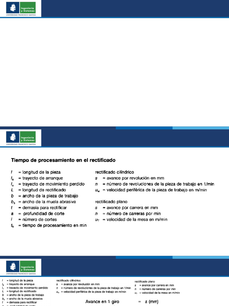Tiempo de Procesamiento de Rectificado | PDF