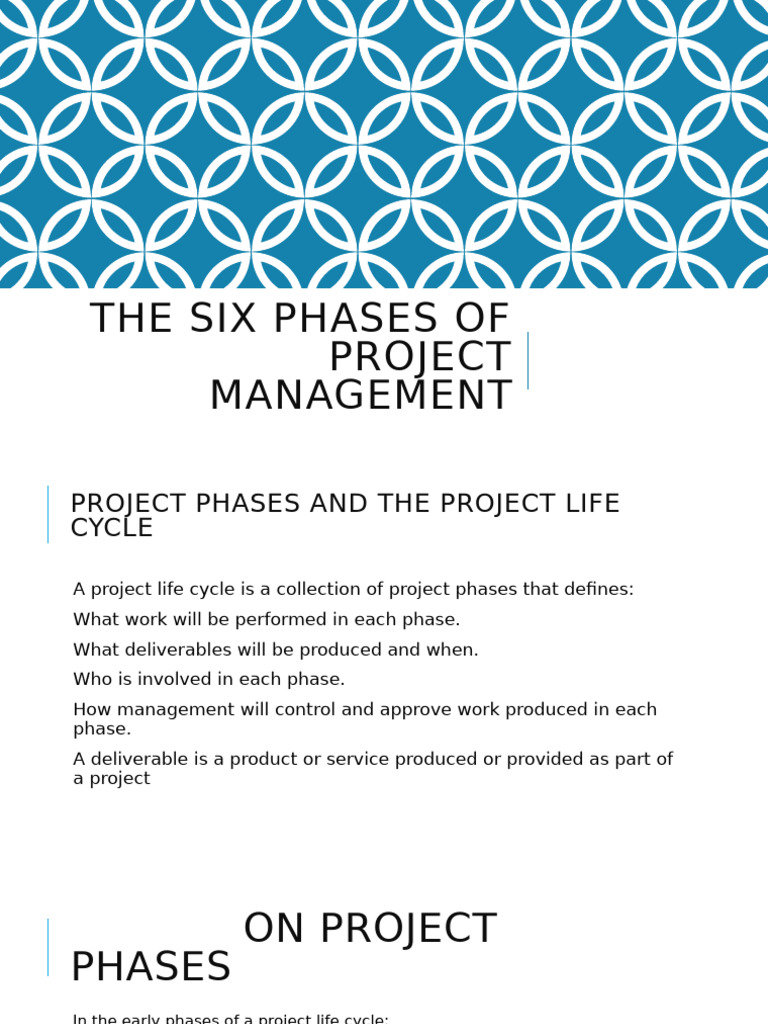 Six Stages of A Project Management New | PDF | Project Management ...