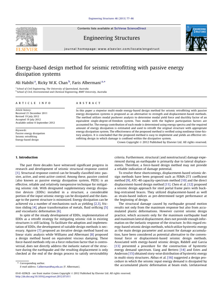 Passive Energy Dissipation | PDF | Building Engineering | Physical ...