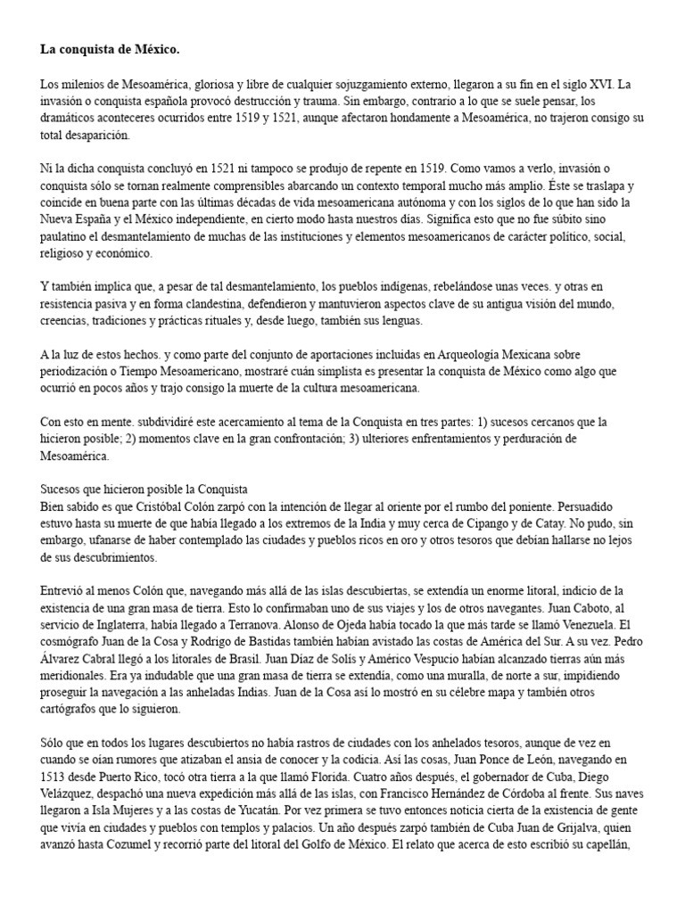 Ensayo Del Virreinato. Sagueso | PDF | Nueva españa | Hernán Cortés