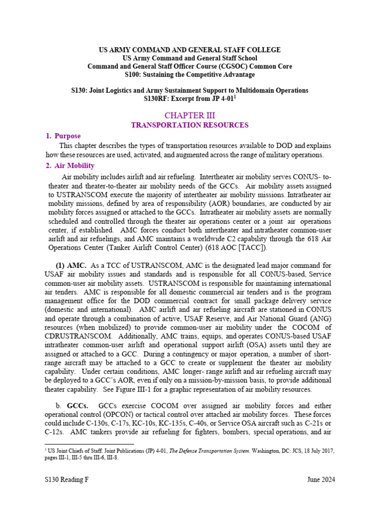 The Defense Transportation System | PDF | Military Of The United States ...