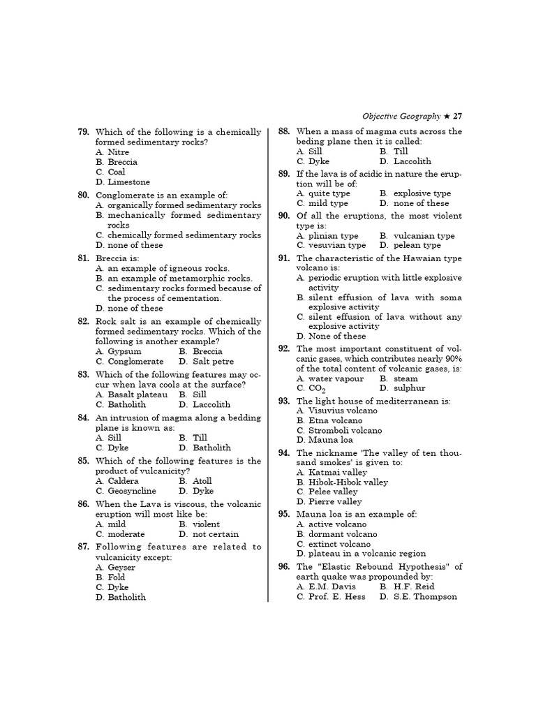 Objective Geography Book-pages-31 | PDF | Volcano | Rock (Geology)