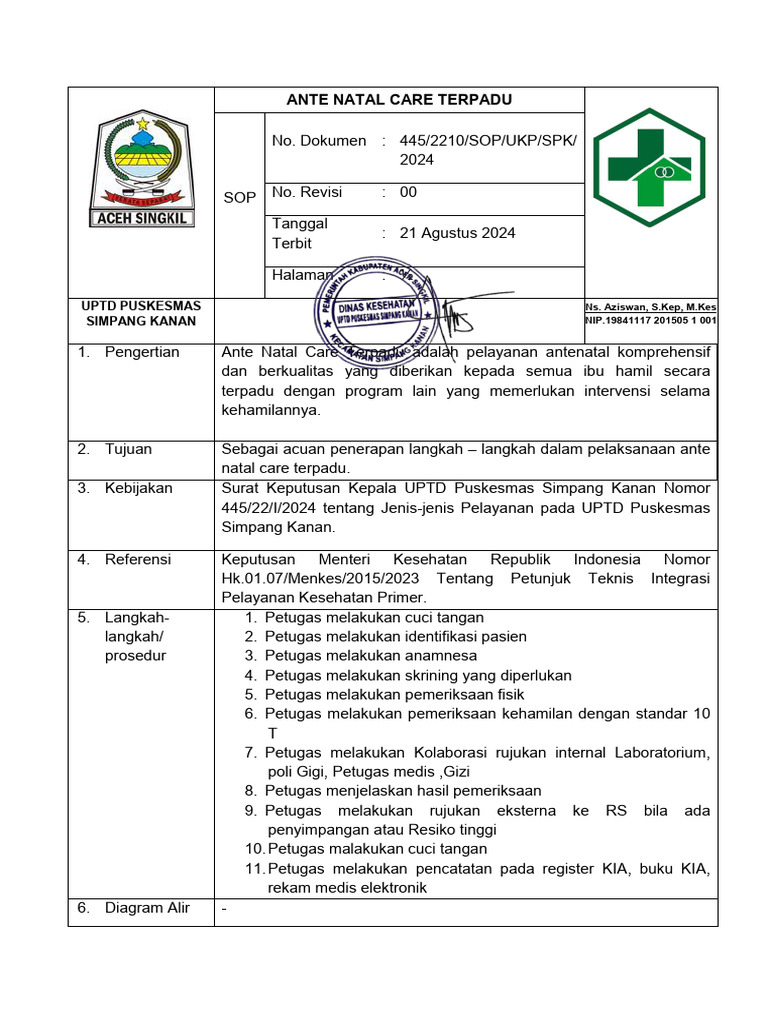 Sop Anc Terpadu | PDF