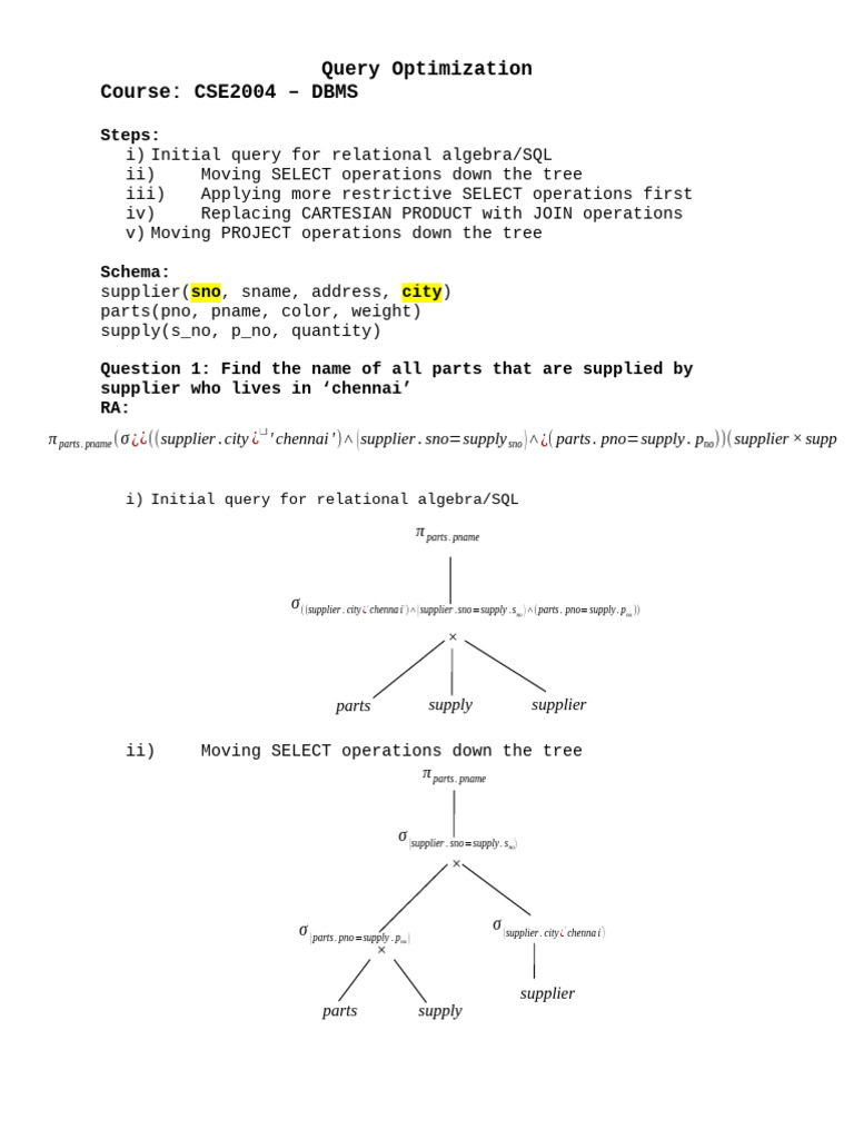 Module4 Query Optimization | PDF | Relational Model | Data Management