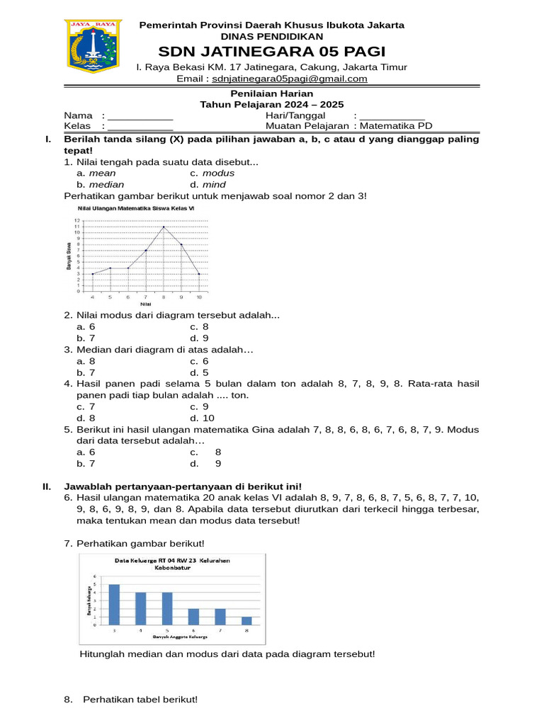 PH Matematika Penyajian Data | PDF