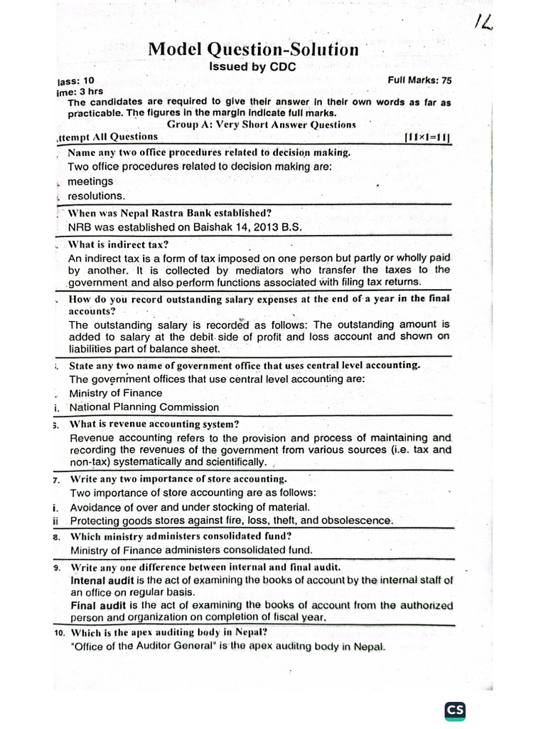 Account CDC Model Solution | PDF