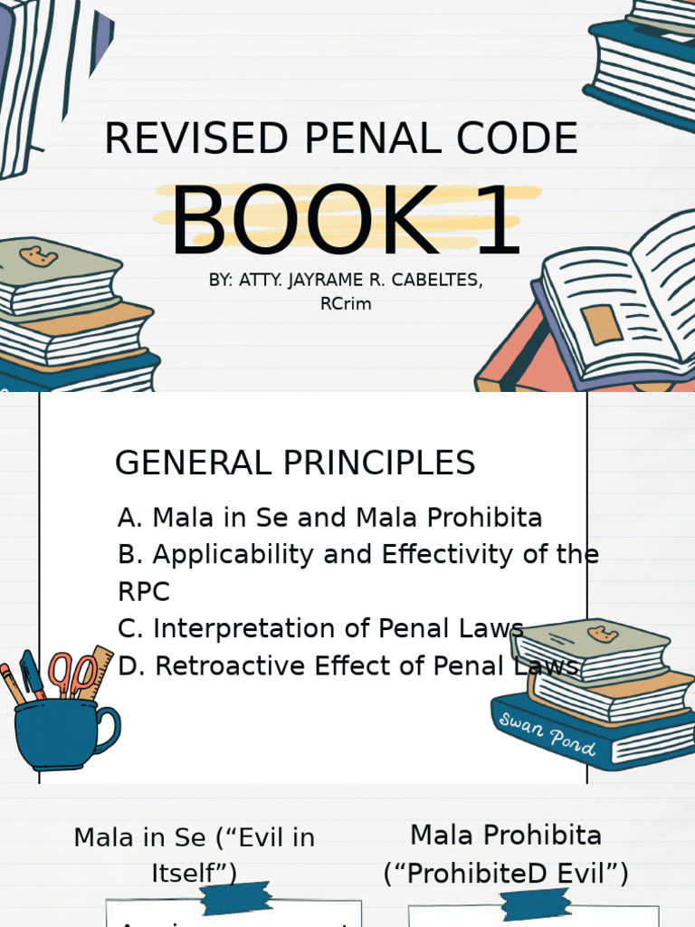 Gen Principles Book 1 RPC | PDF | Criminal Law | Felony