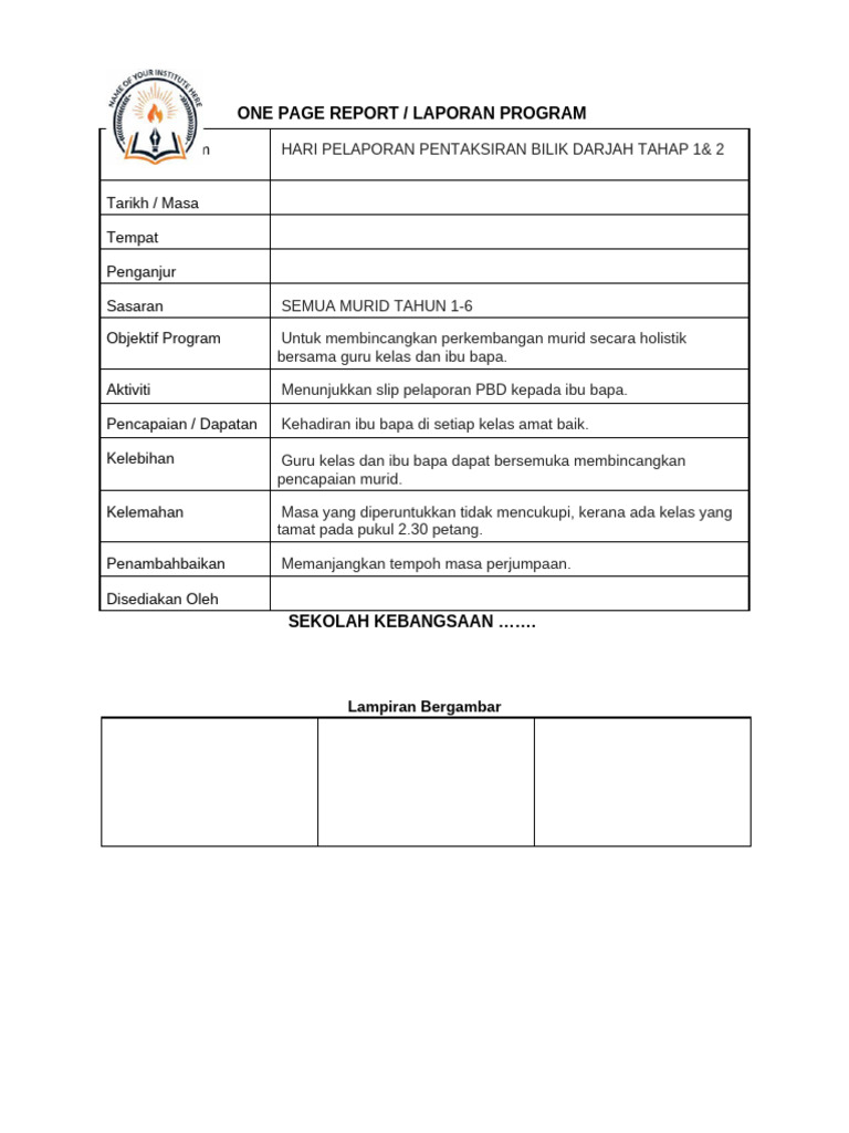 OPR Hari Pelaporan PBD 1& 2 | PDF