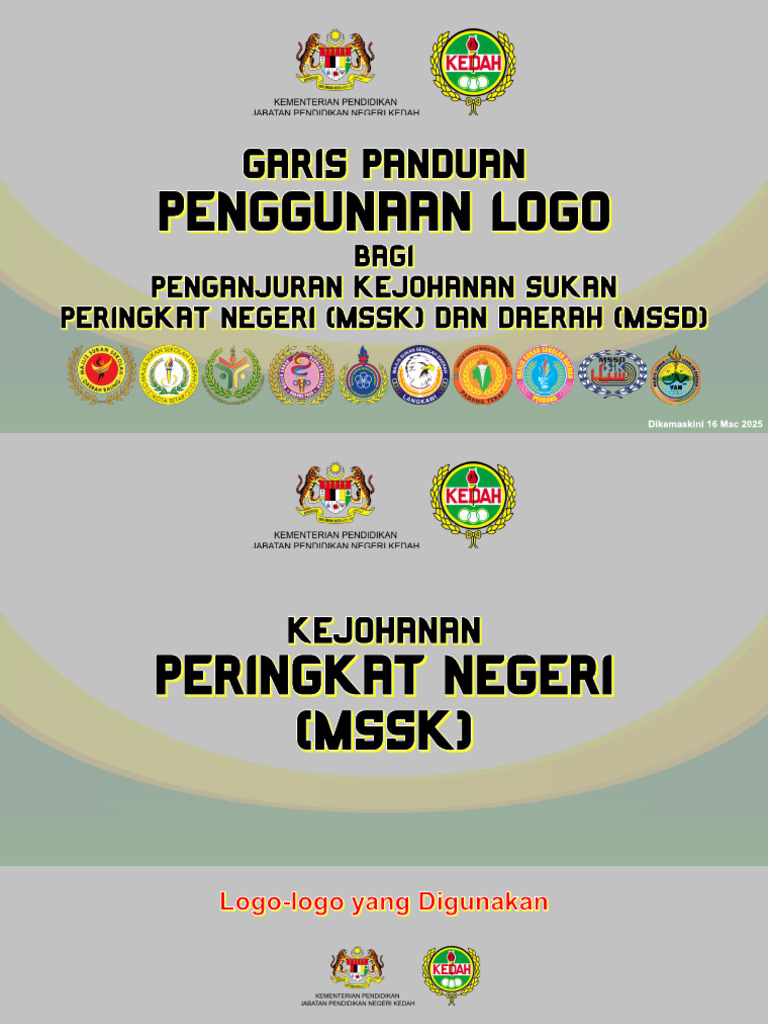 Garis Panduan Penggunaan Logo, Publisiti Dan Istilah Bagi Kejohanan | PDF