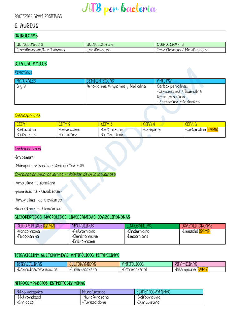 ATB Por Bacteria | PDF