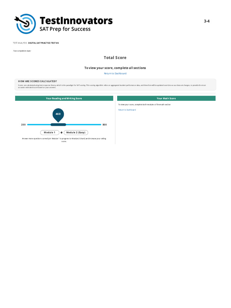 Digital SAT Practice Test #6 | PDF | Information | English Language