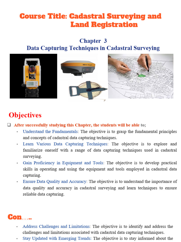 Chapter 3_ Data Capturing Techniques-Lecture 1 | PDF | Surveying ...