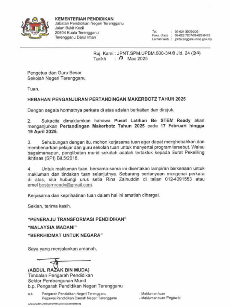 Hebahan Pusat Be Stem Ready Makerbotz 2025 | PDF
