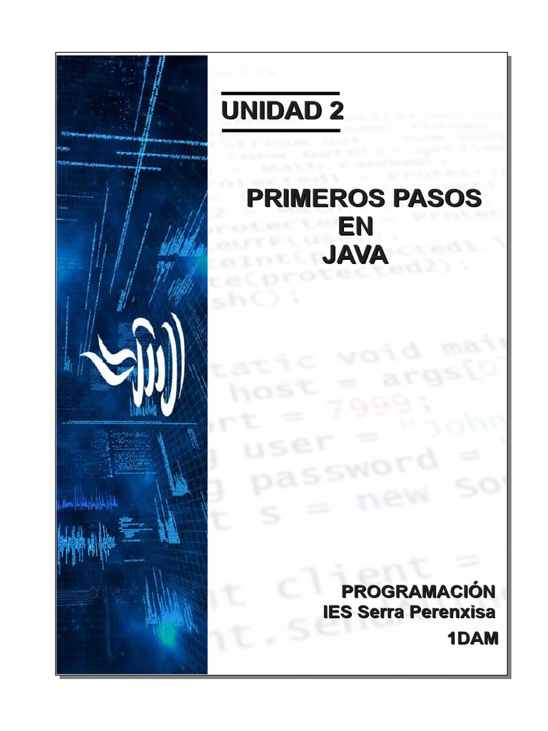 1DAM PROG U02 Primeros Pasos en Java | PDF | Java (lenguaje de ...