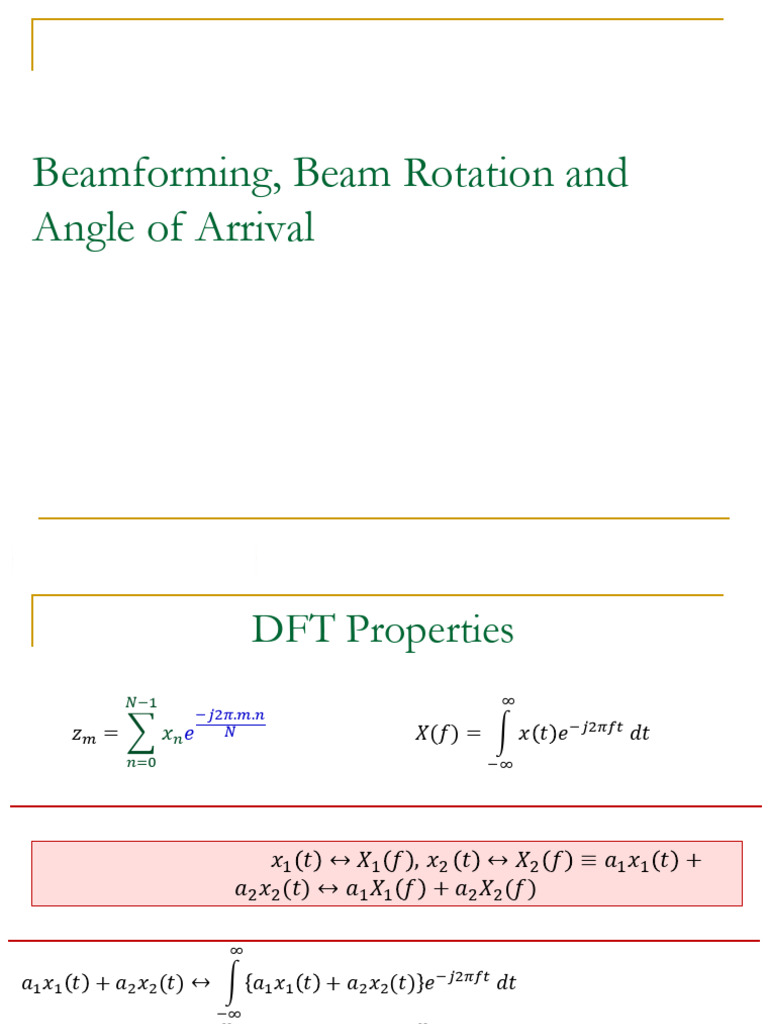 Lecture9 Beamforming Aoa | PDF | Electromagnetic Spectrum | Electronic Engineering