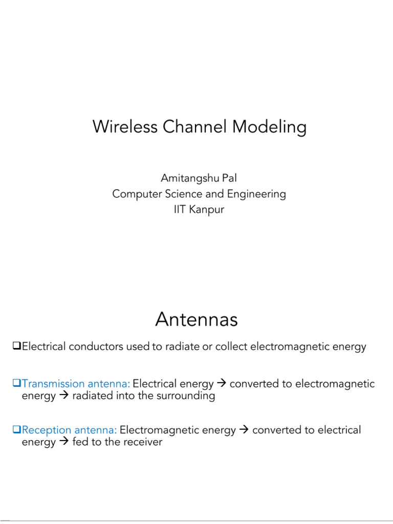 Lecture5 Wireless Channel Modeling c7d2c571 Eea5 4b47 93e5 71c1db587bea | PDF