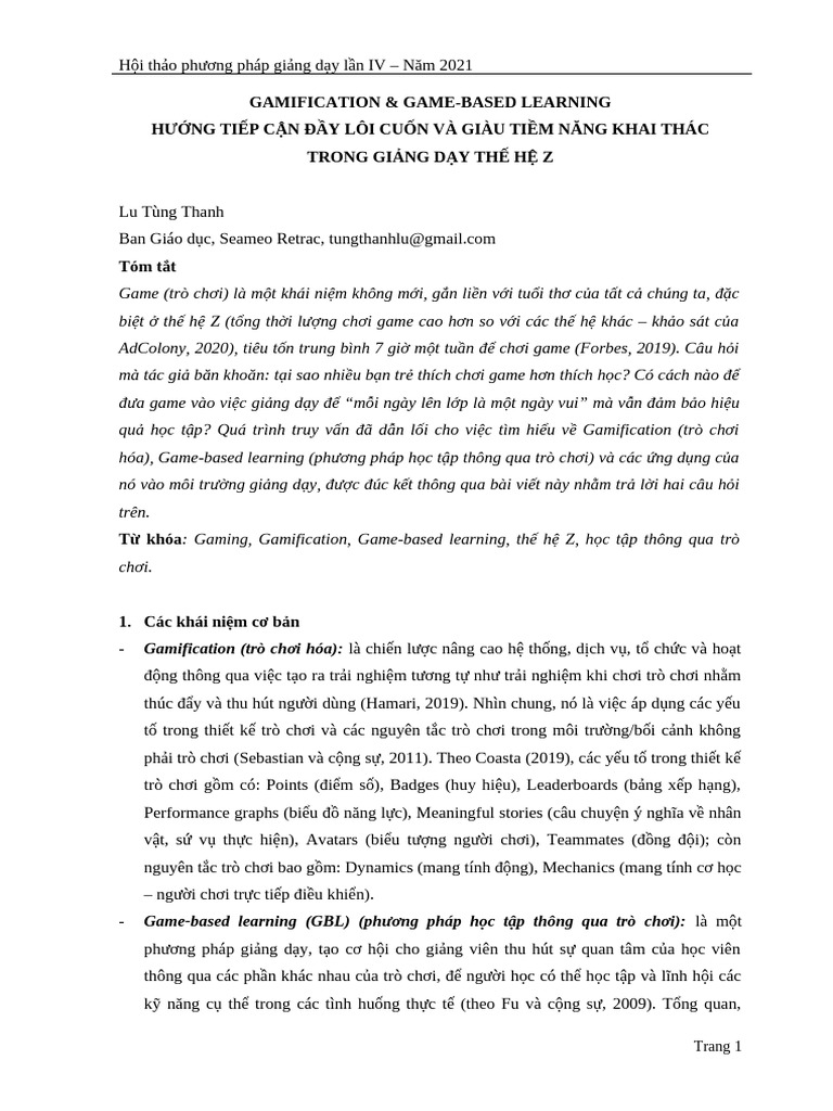 Gamification & Game-Based Learning | PDF