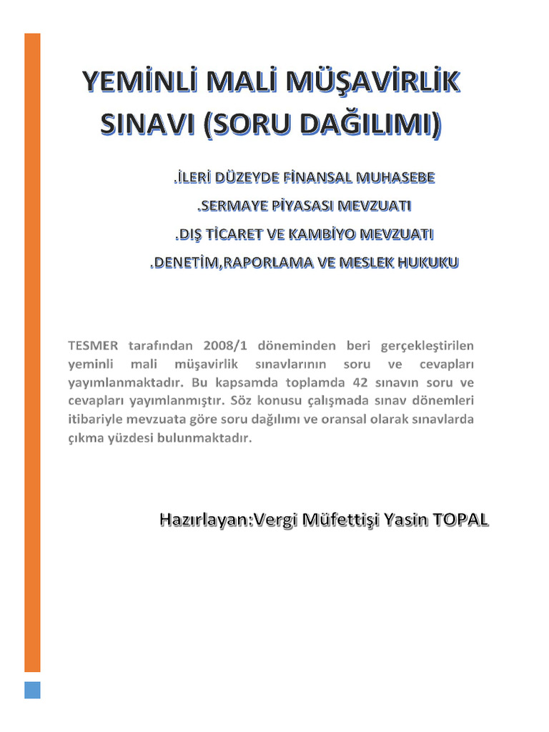 YMM Sinavi Soru Dagilimi | PDF