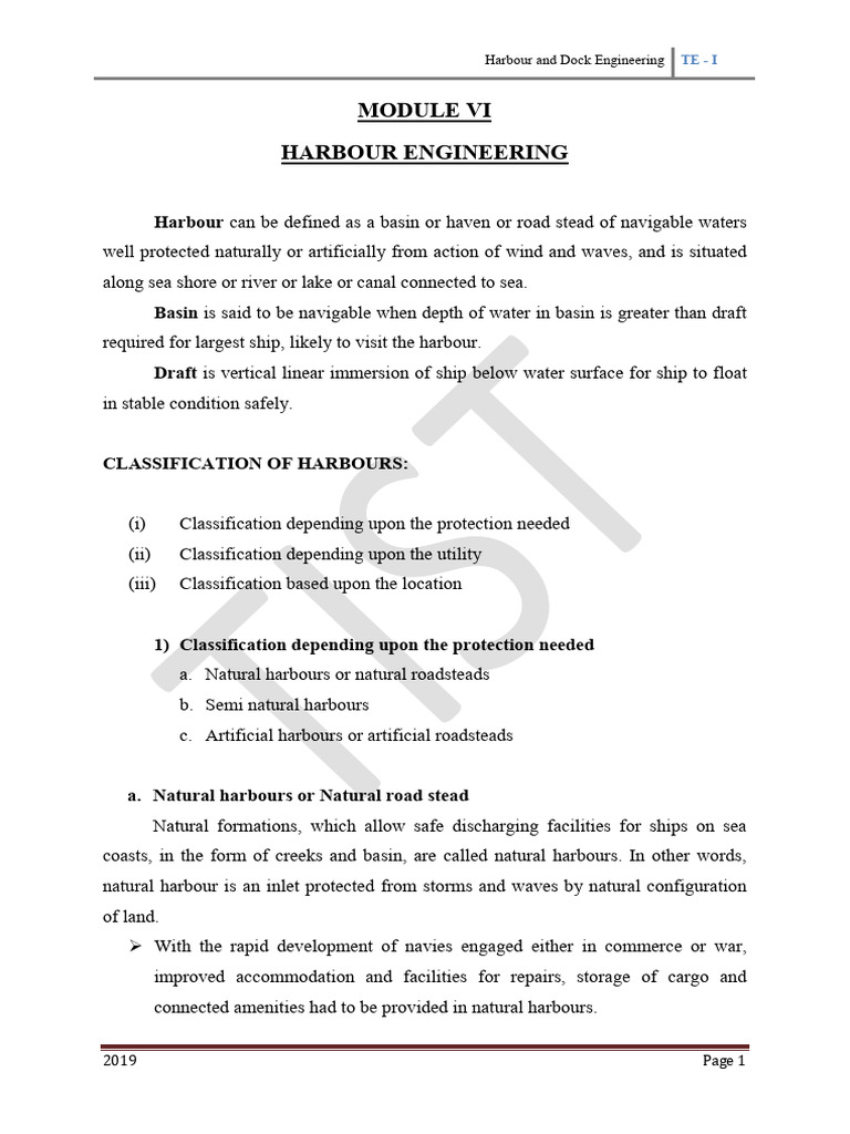Module 4- Notes | PDF | Tide | Tonnage