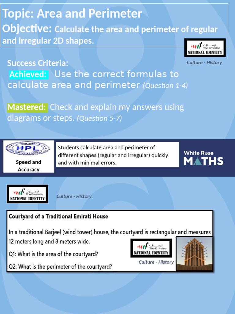 Lesson 2 Area and Perimeter | PDF | Area