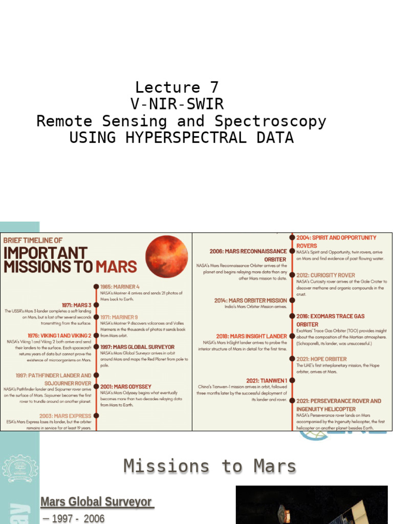 Lecture 7 v-NIR-SWIR Remote Sensing of Mars1 | PDF | Principal Component Analysis | Eigenvalues ...