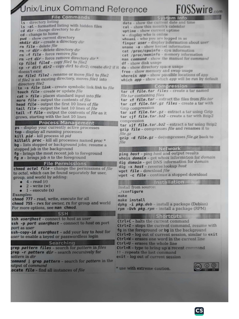 Basic Linux Command Oss | PDF