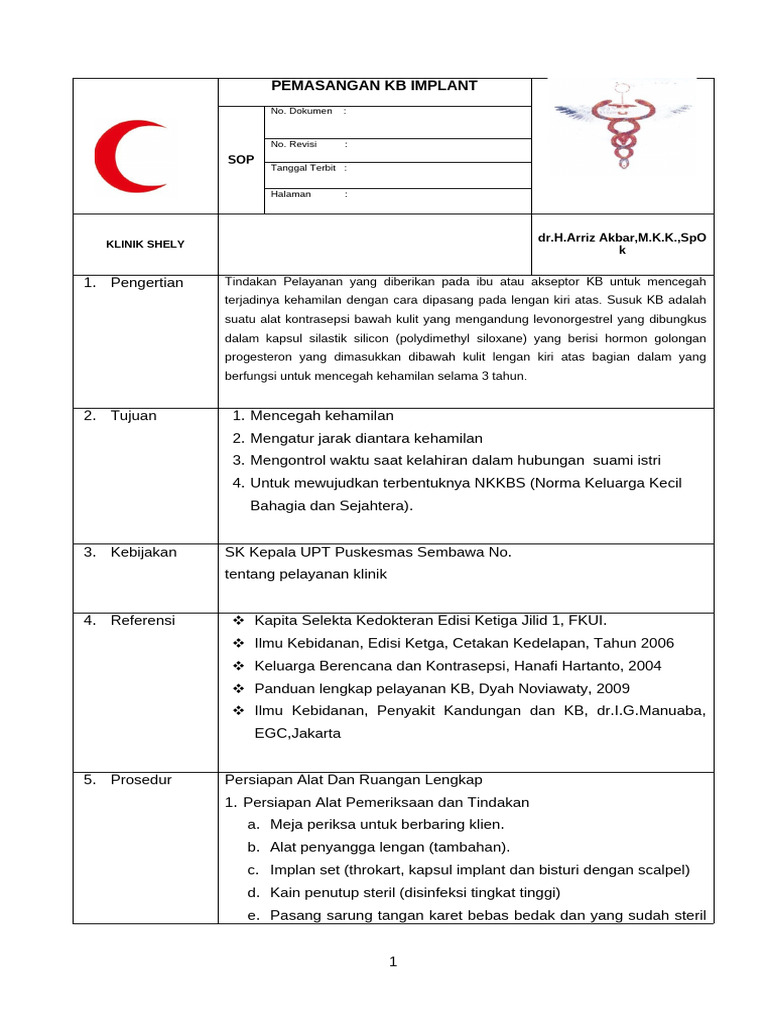 Panduan Pemasangan KB Implan | PDF