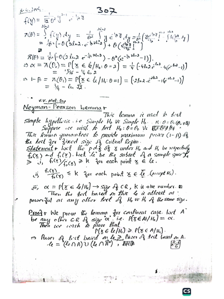 Neman Pearson Lema | PDF