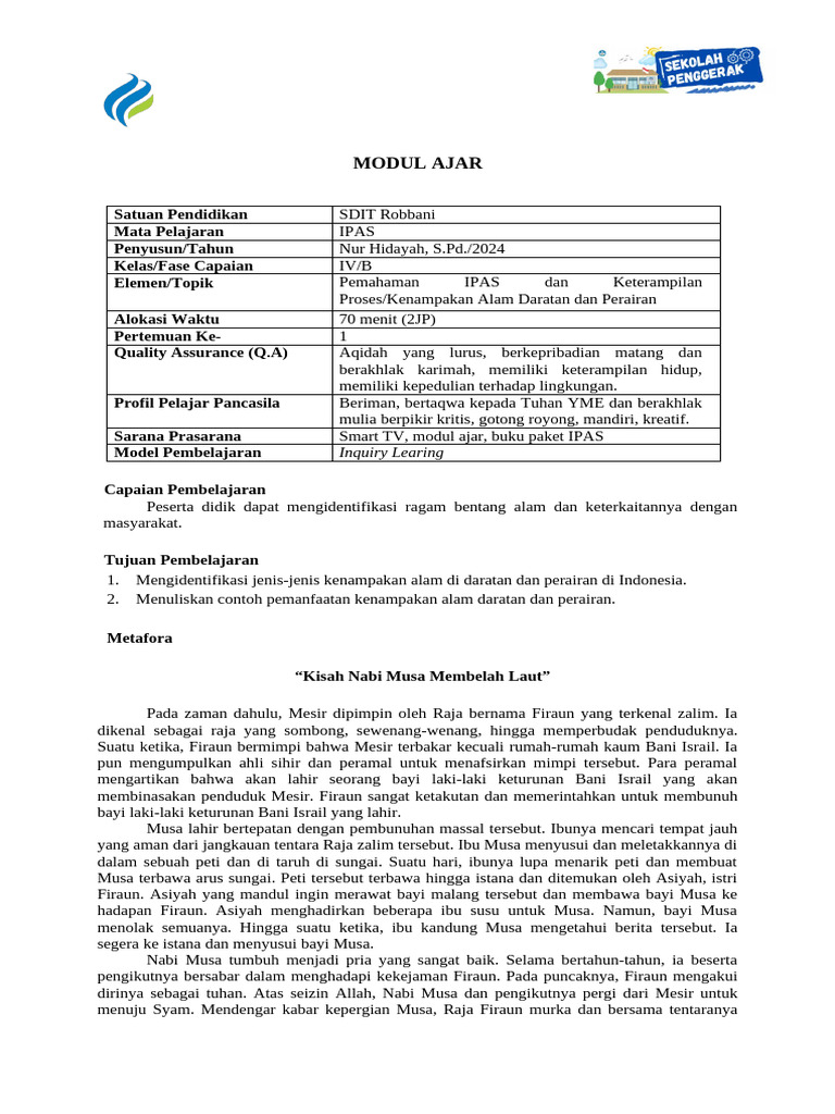MA (4) - Bab5 - Kenampakan Alam Daratan Dan Perairan - 1 | PDF