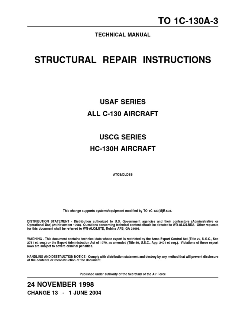 TO 1C-130A-3: Usaf Series All C-130 Aircraft | PDF | Federal Government ...