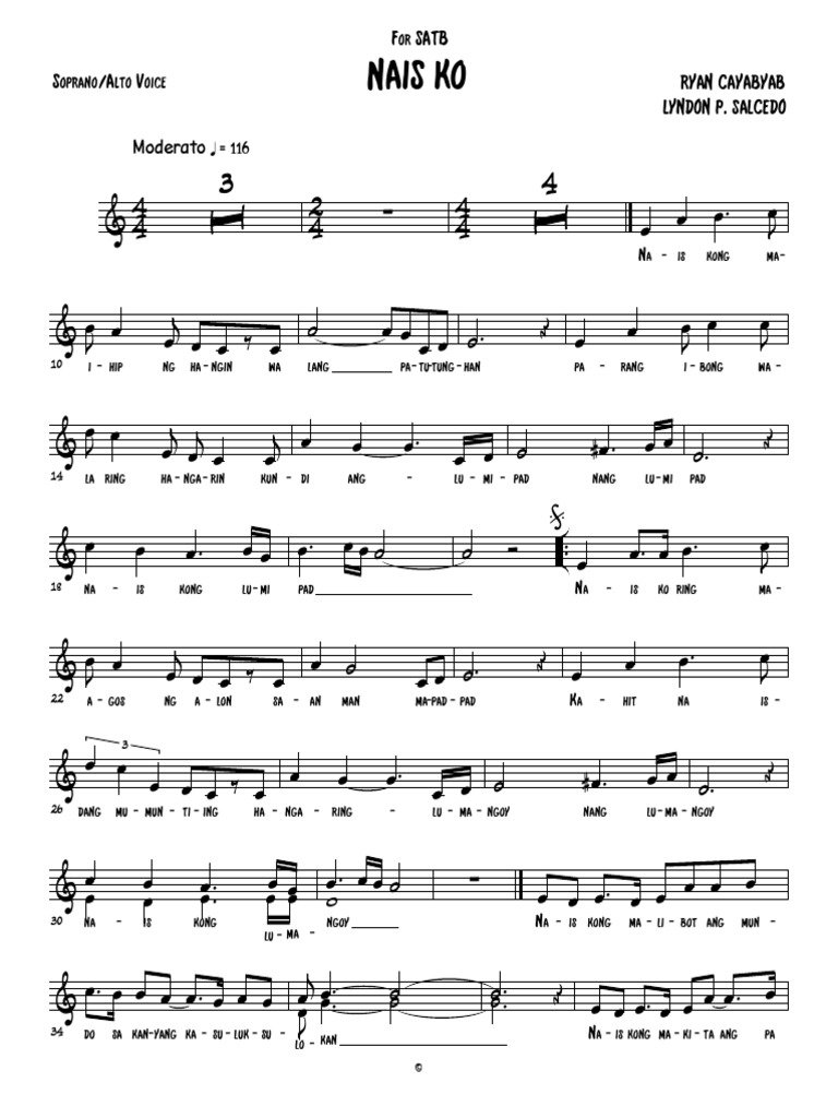 Nais Ko Satb Soprano Alto | PDF