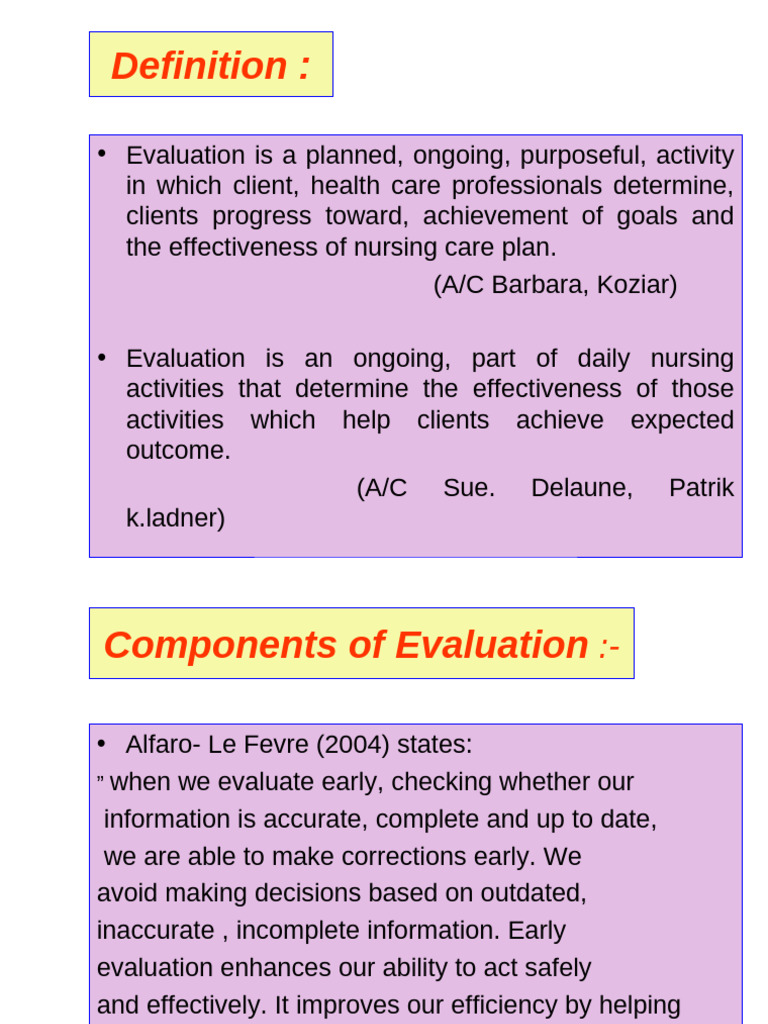 Nursing Process Evaluation 1 | PDF | Nursing | Evaluation